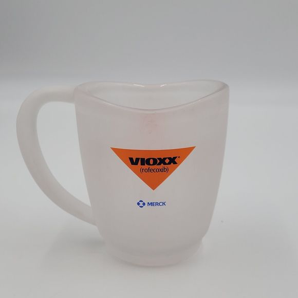 Dining | Vioxx Rafecoxib Merck Plastic Coffee Cup Mug Drug Pharmaceutical Clear Handle | Poshmark